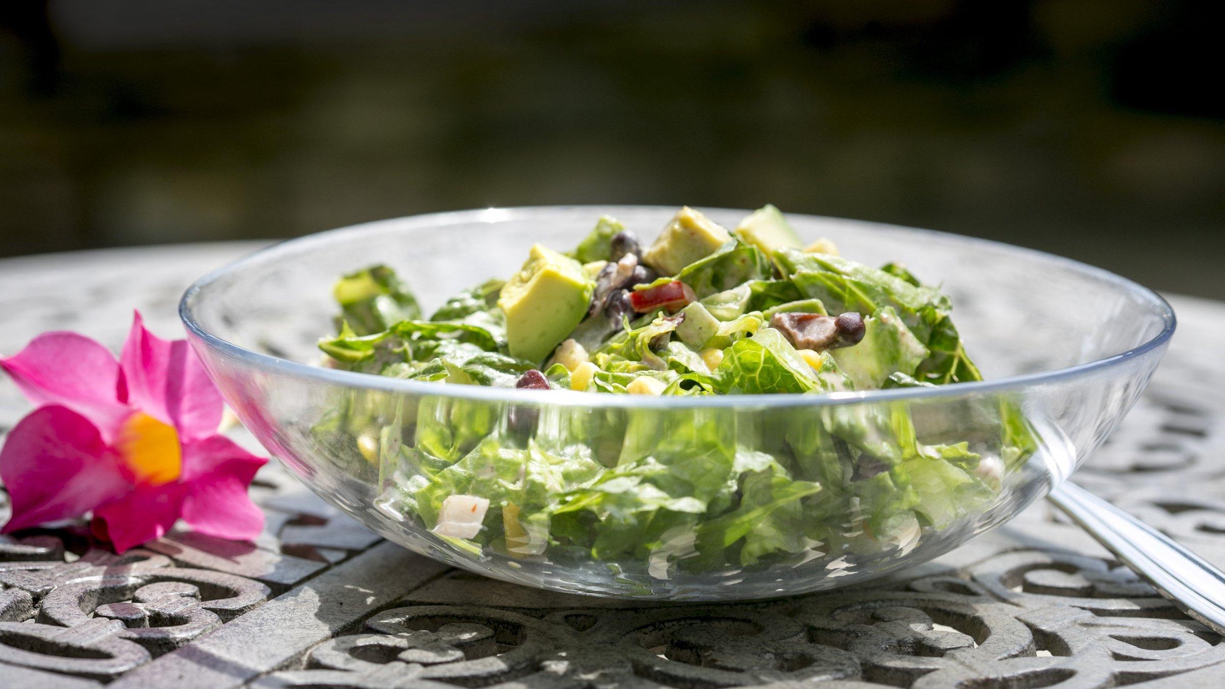 Southwest salad covers all vegetable groups