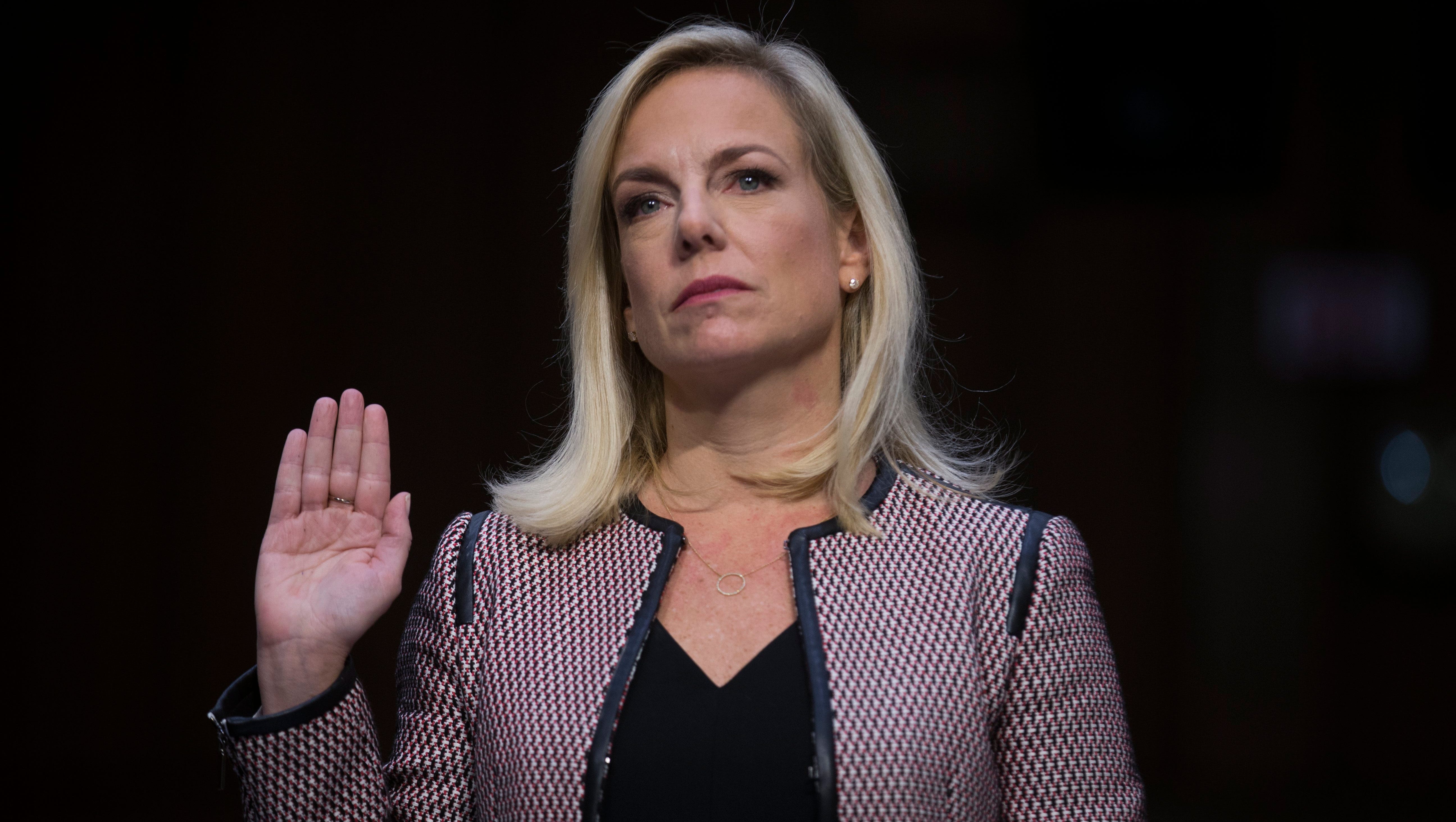Homeland Security secretary says she did not hear Trump utter vulgar term