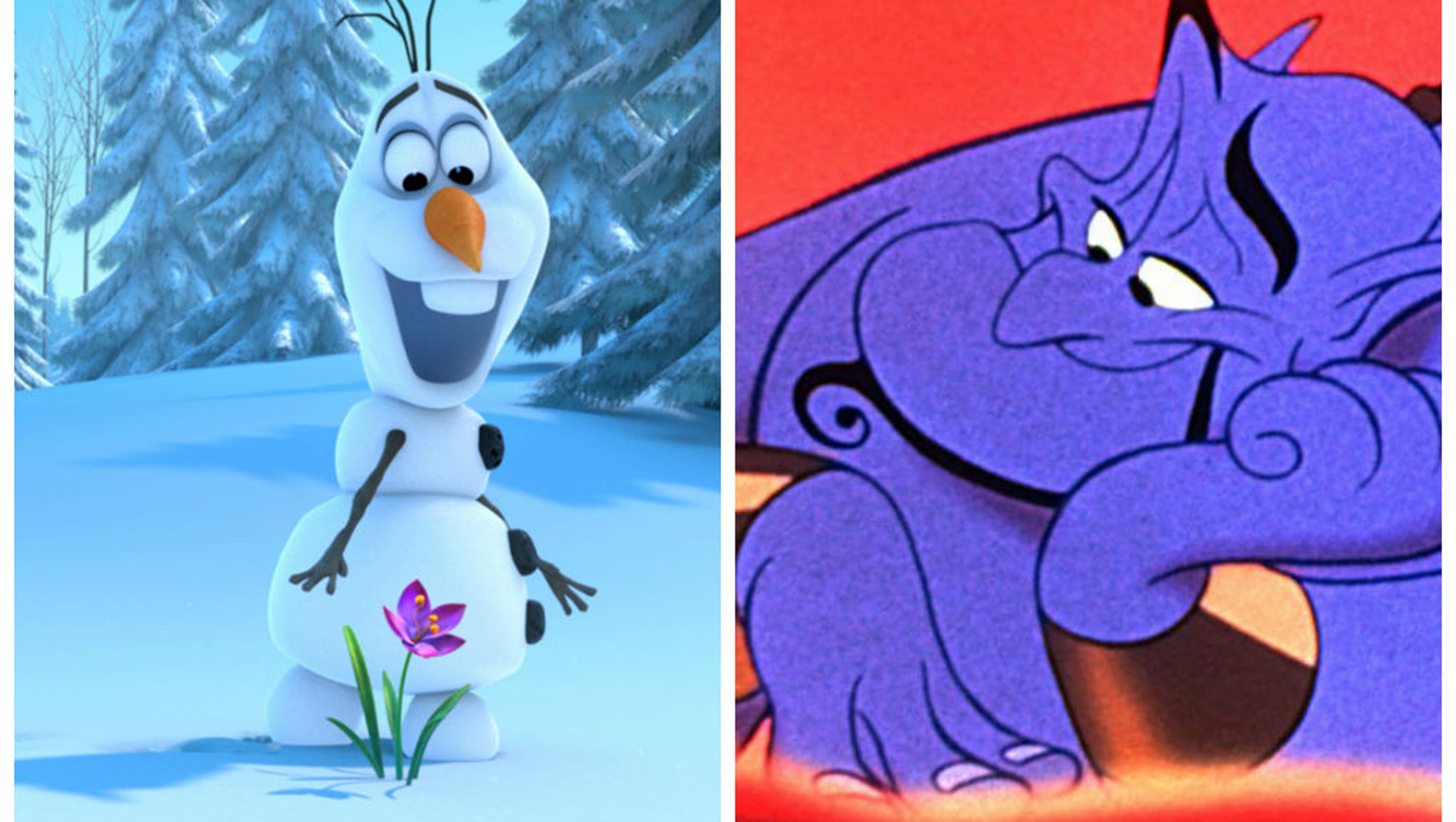 Olaf remembers his friend and idol, the Genie