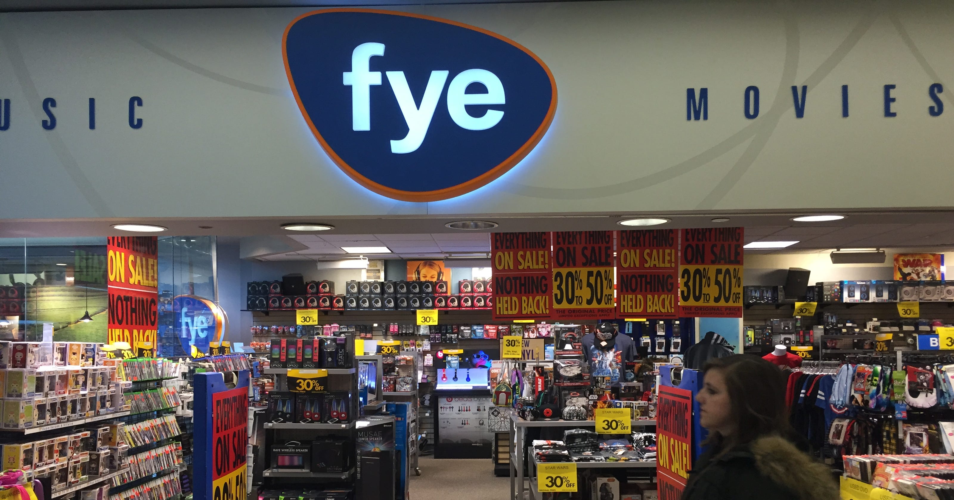 FYE in Burlington Town Center mall to close