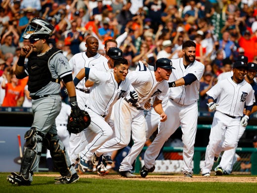 Sweep! Walkoff! JaCoby Jones scores winner for Detroit Tigers, 3-2