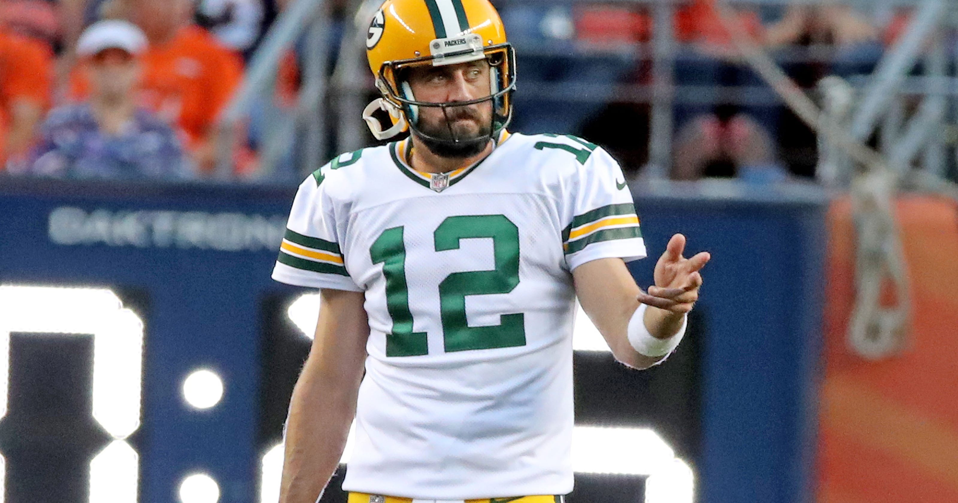 Aaron Rodgers rocks glorious mustache at training camp