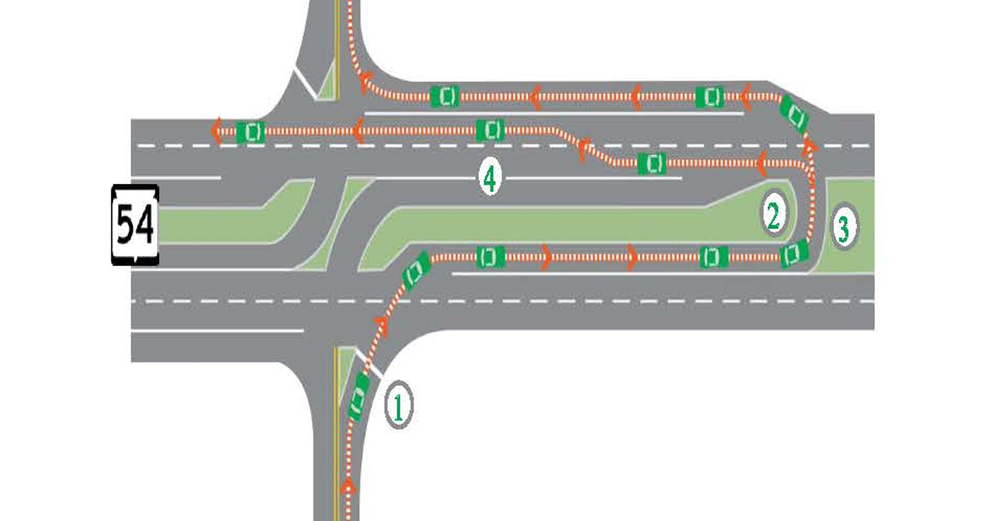 DOT plans J-turn intersection at 54 and U