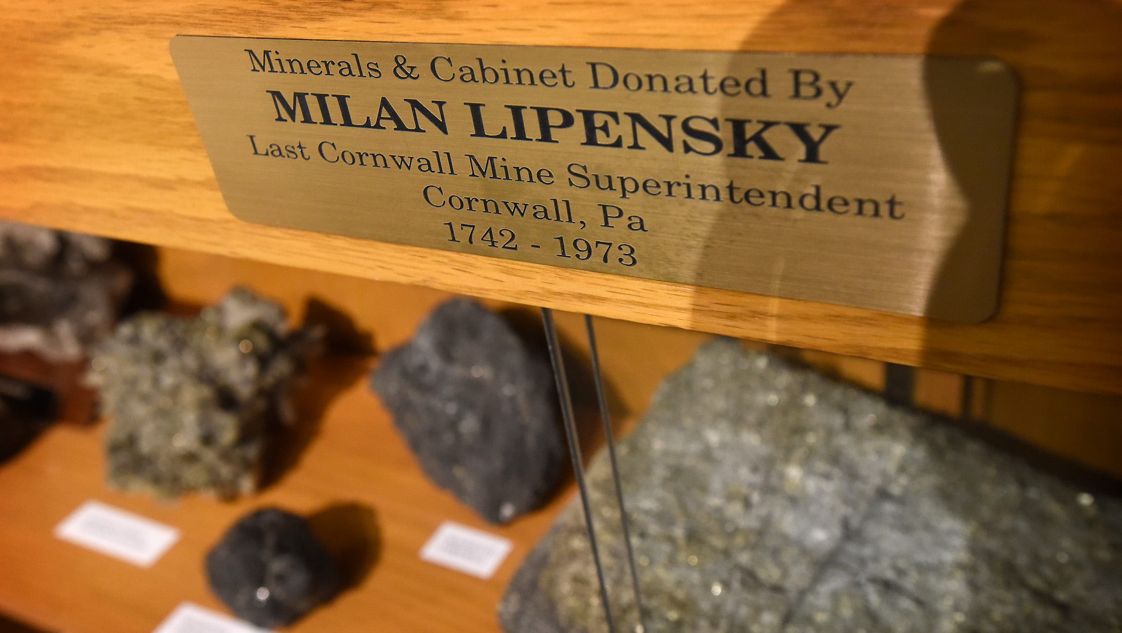 Cornwall Iron Mine minerals on display at Lebanon County Historical Society