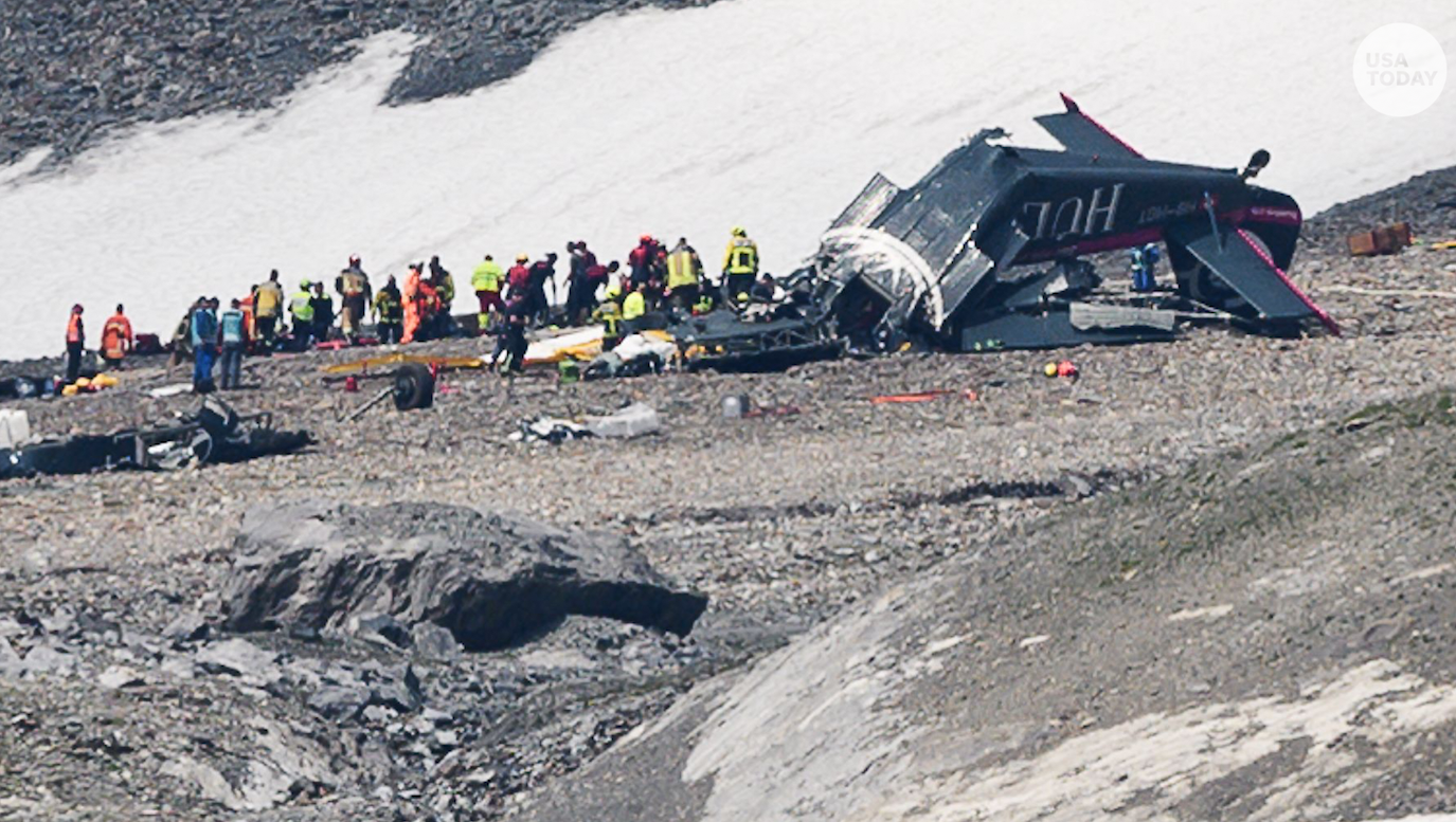 Vintage propeller plane crashes in Swiss mountain, killing all on board