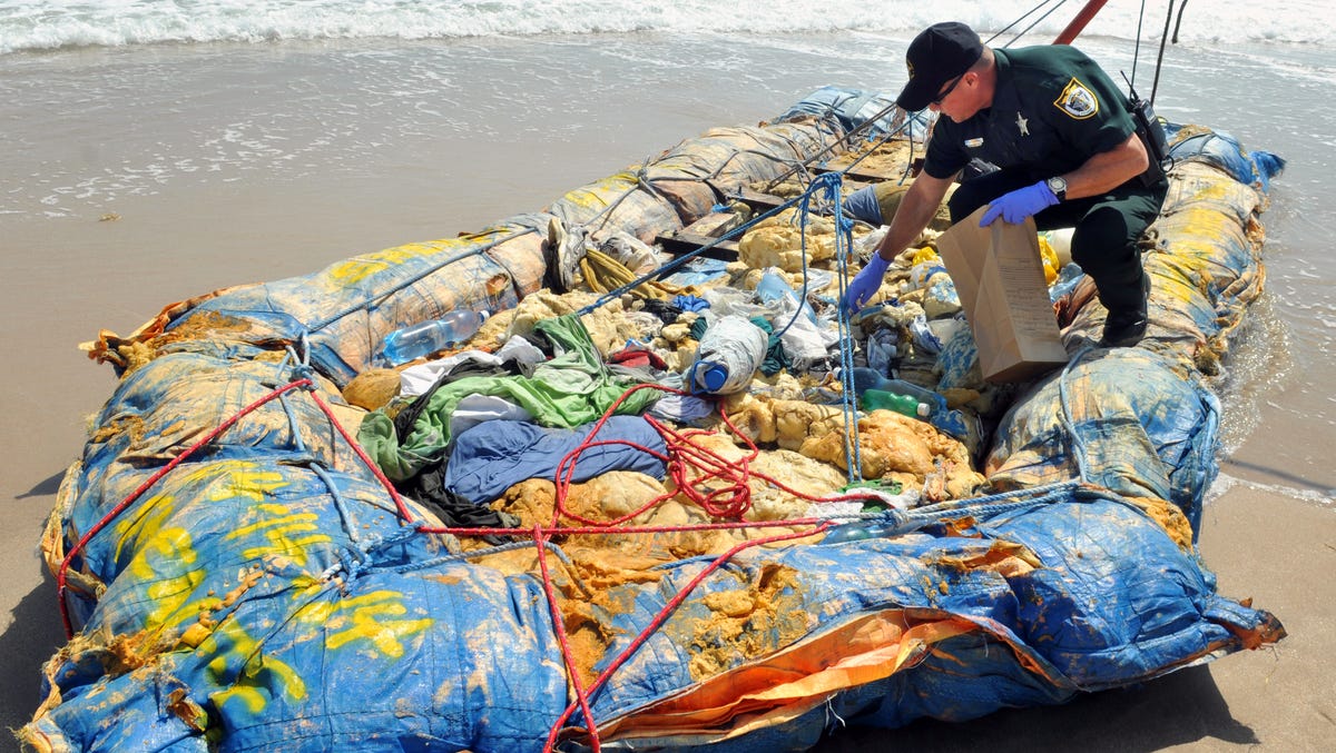 Gallery: Mystery raft washes ashore in Brevard