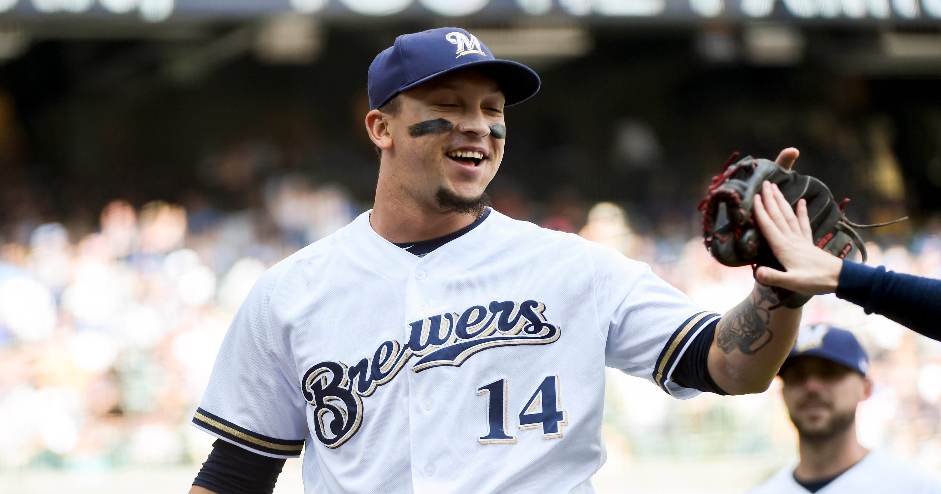 Hernan Perez's 48-mph hit-by-pitch and other Brewers position pitchers