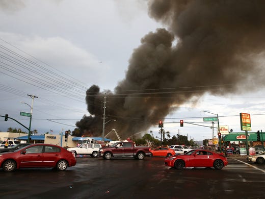 Safeway store on fire in Phoenix, possible roof collapse