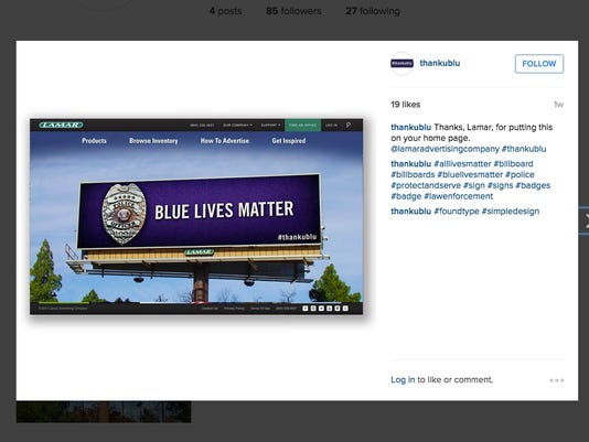 'Blue Lives Matter' billboards pop up across USA, stir controversy
