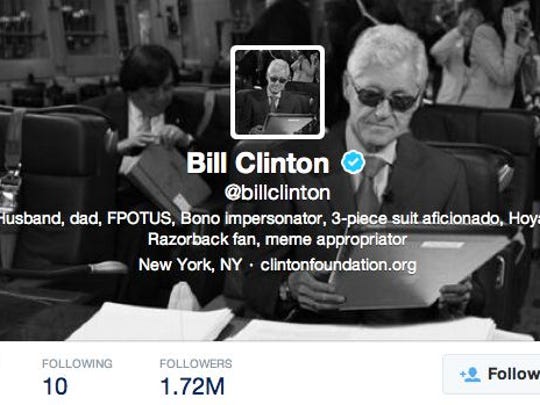 Bill Clinton copies Hillary meme in Twitter pic