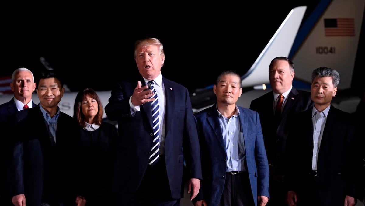 3 Americans released by North Korea return to U.S.