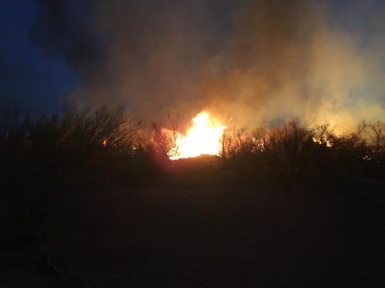Crews fighting Pinal County brush fire south of Coolidge