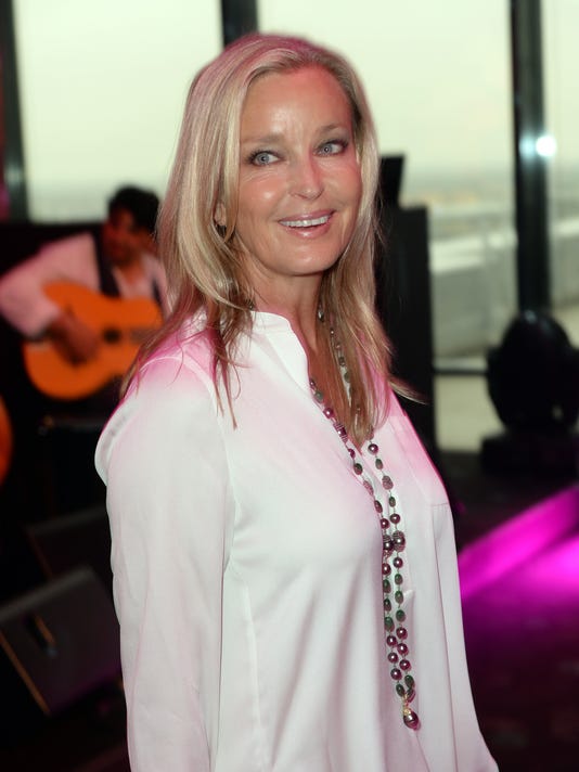 Bo Derek competes in Turkey swim race