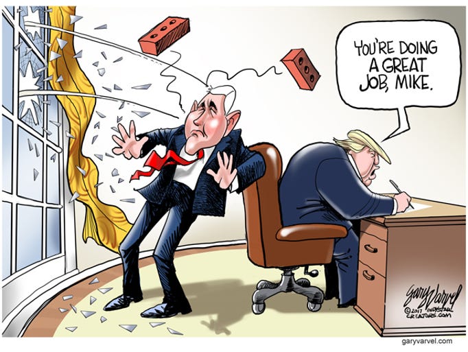 Gary Varvels Cartoons On Mike Pence