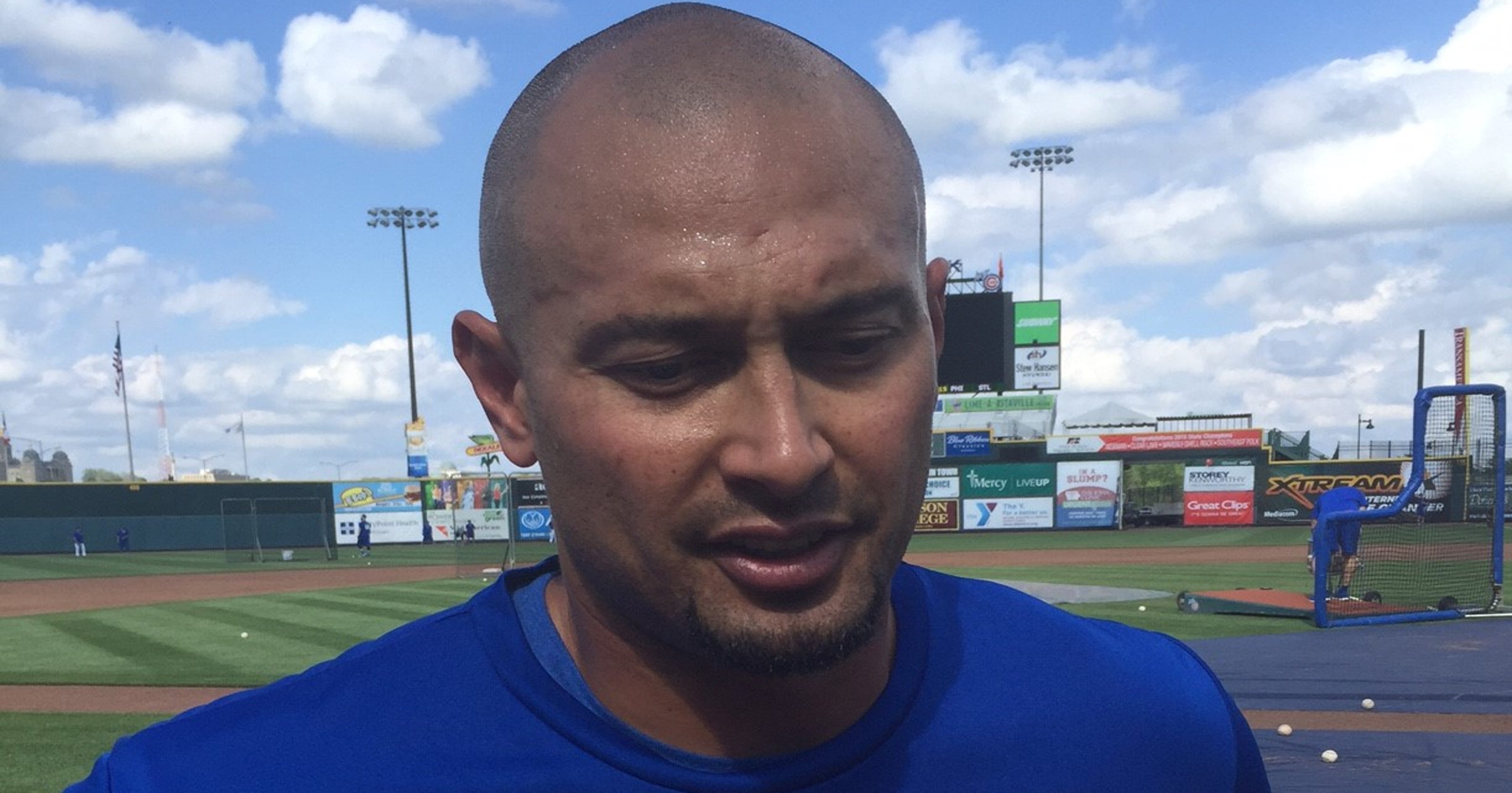 Shane Victorino not giving up on baseball with the Iowa Cubs