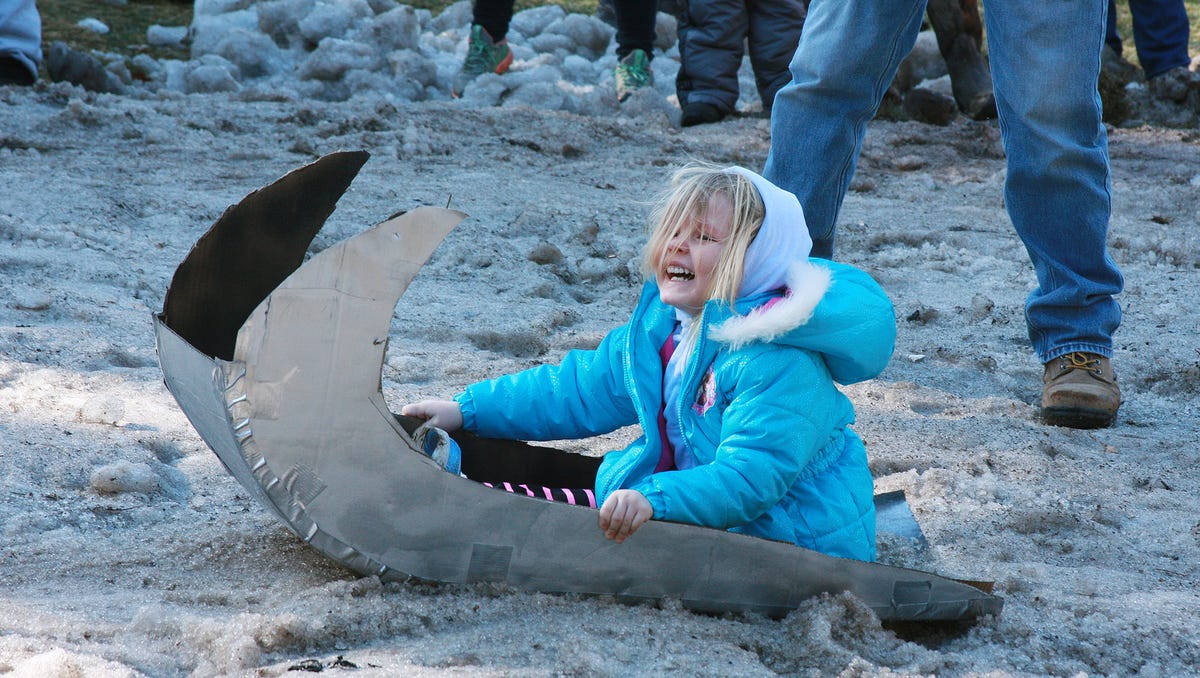 Cardboard sleds of the past