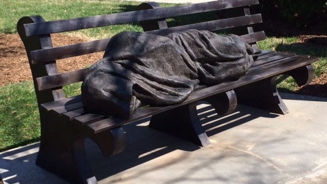 Homeless Jesus statue stirs emotions in N.C. town
