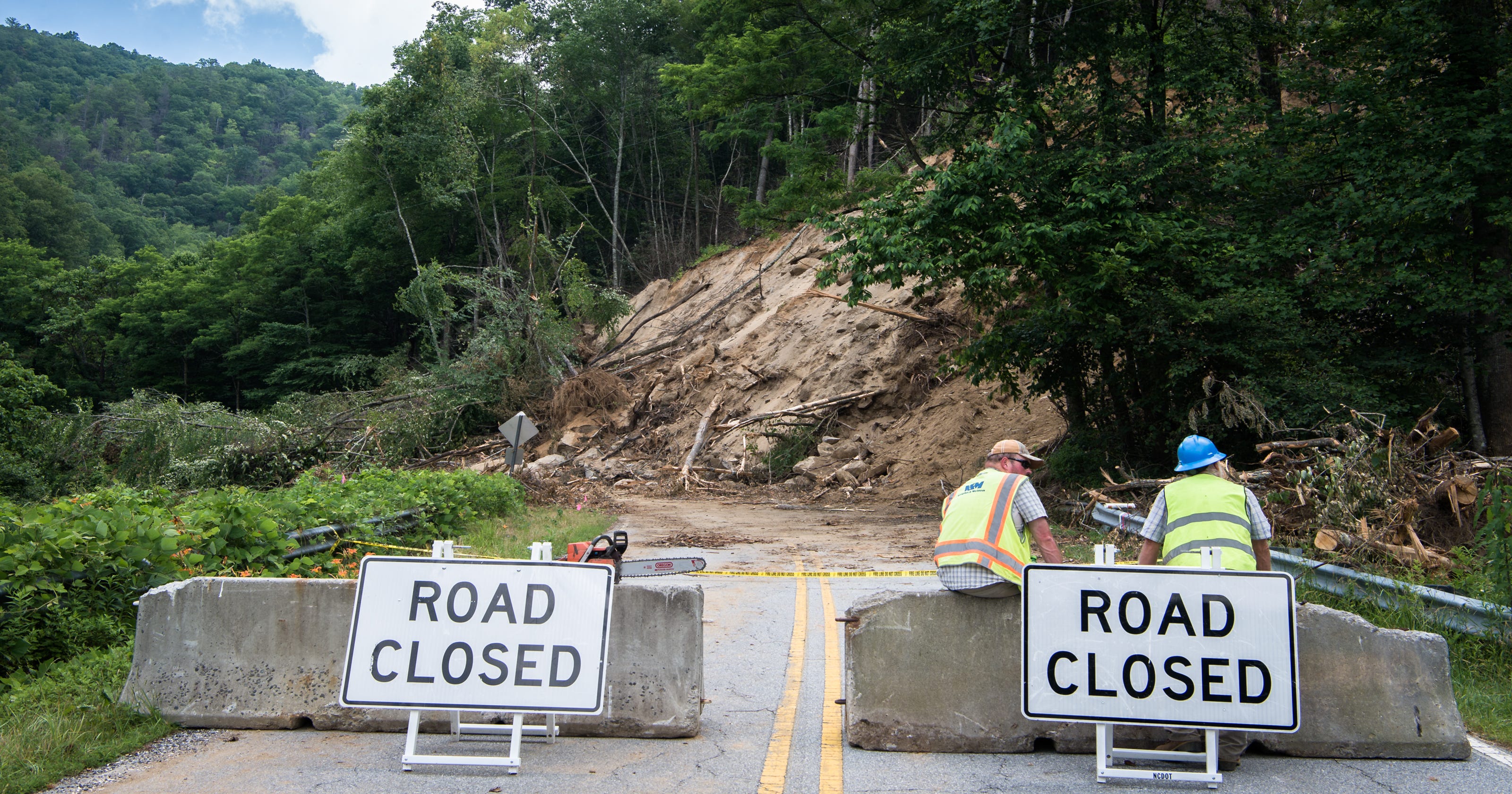 NC 9 mudslide forces Broad River, Bat Cave folks to take long detours