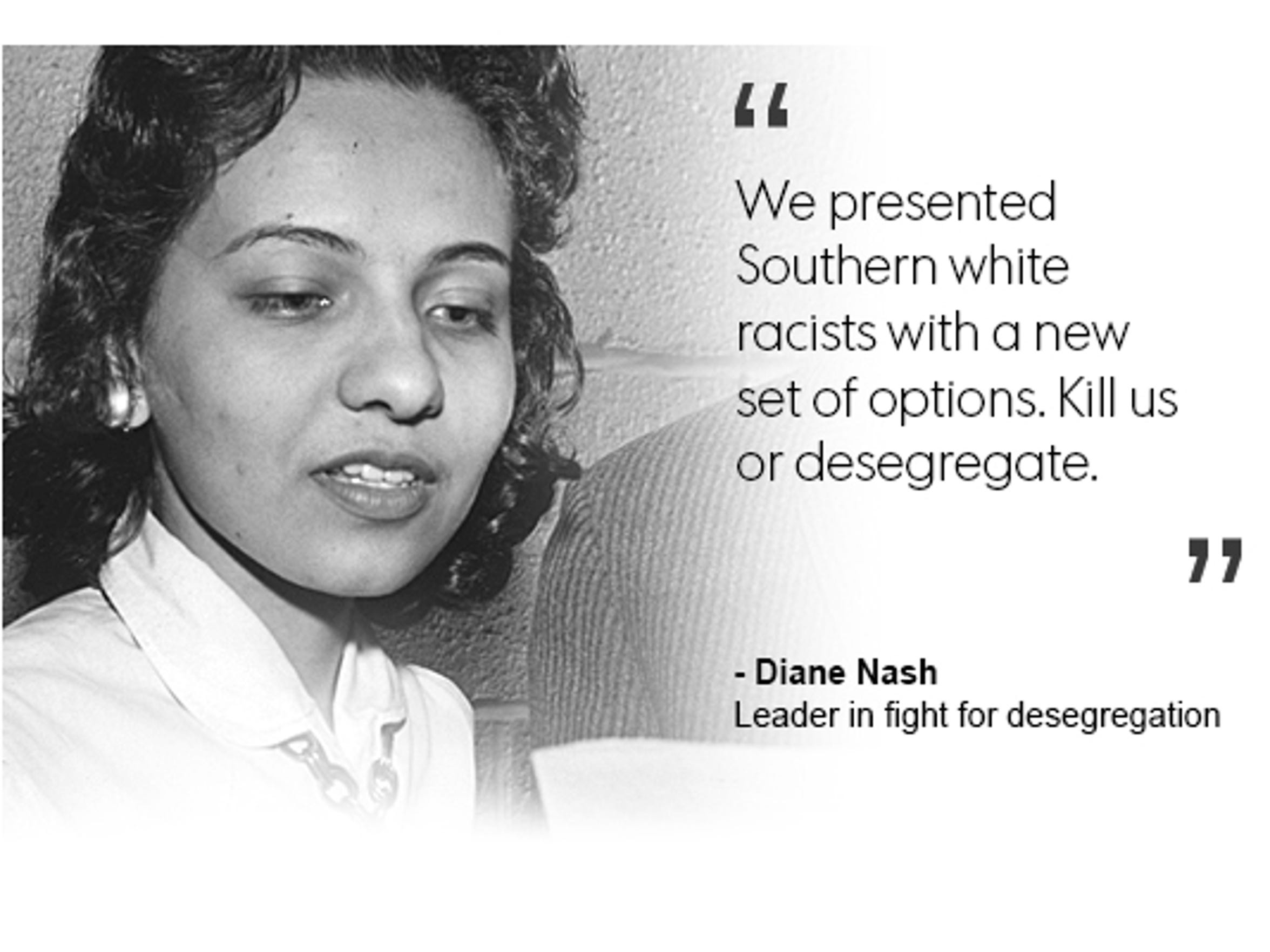 Diane Nash refused to give her power away