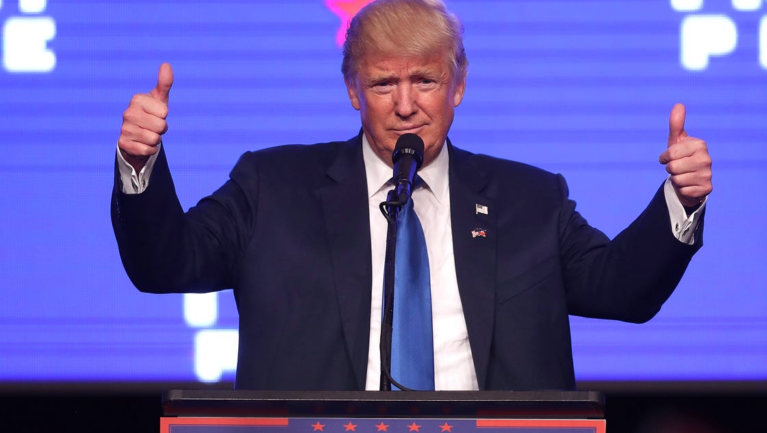 After period of discipline, Trump turns more aggressive