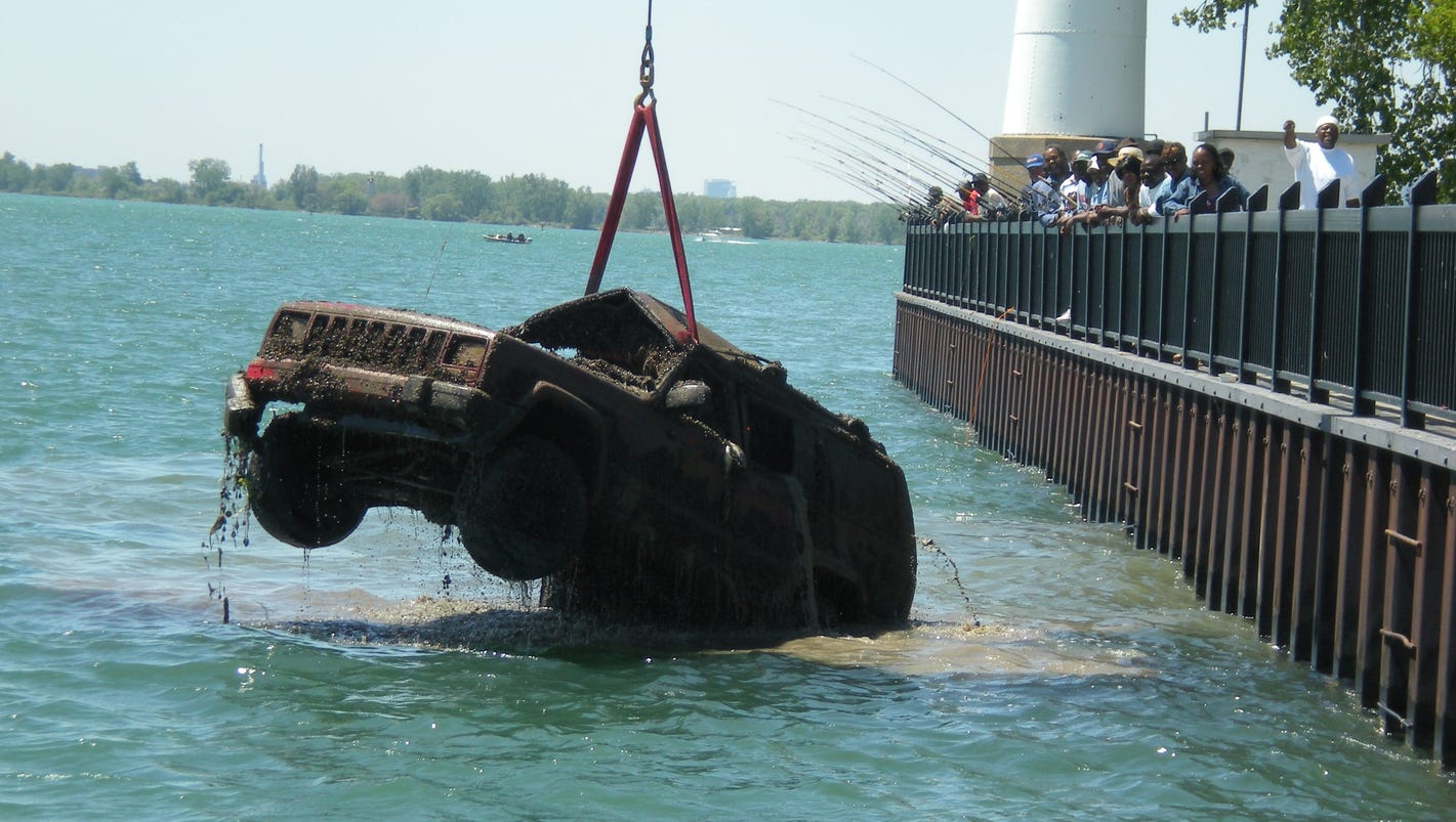 Detroit River's muddy bottom conceals cannons, cars, guns