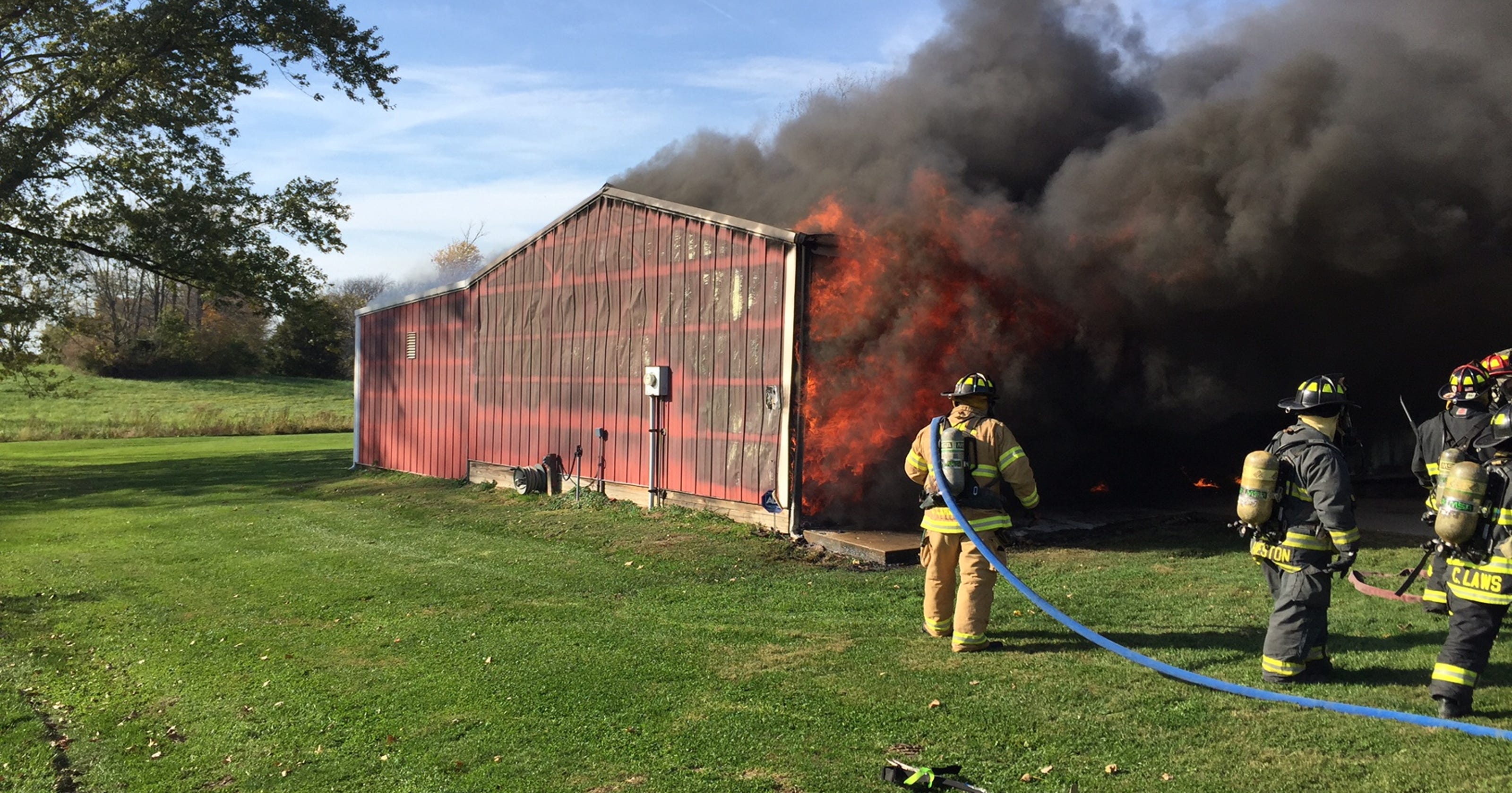 Barn Explosion Fire Sends Resident To Hospital