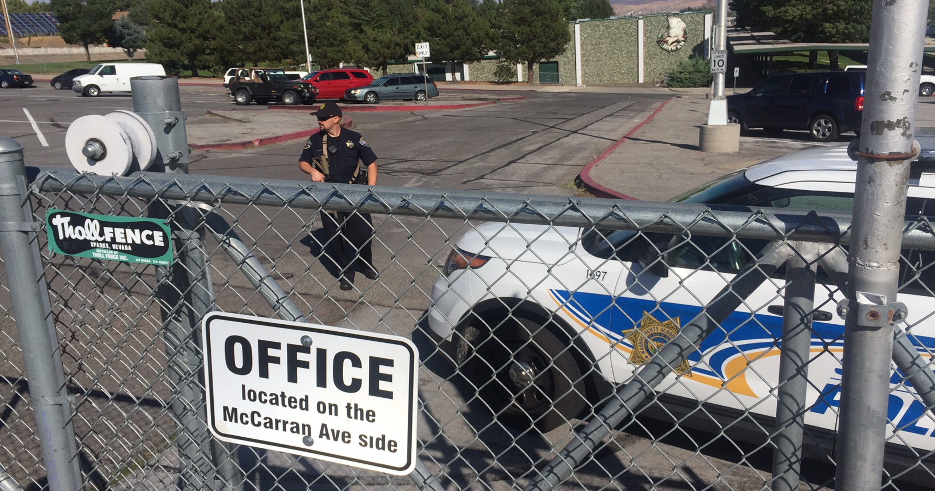 Hug High School on code red lockdown.