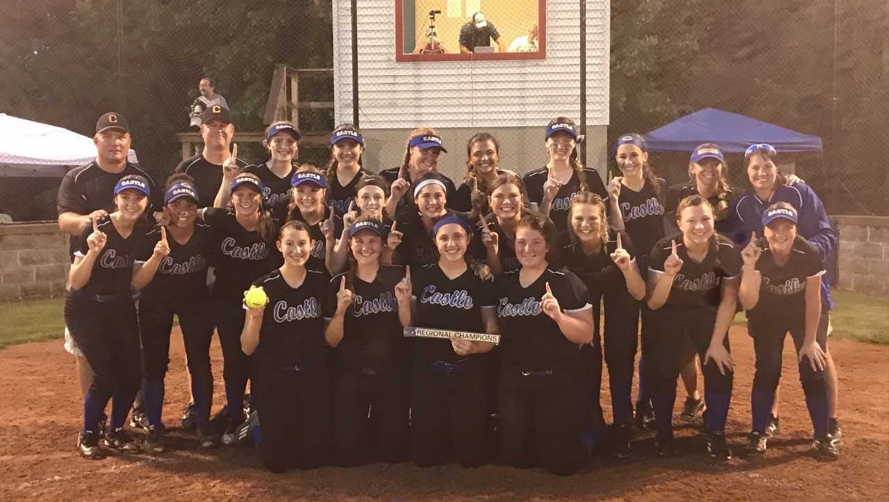 Castle softball pulls off late comeback to win regional title