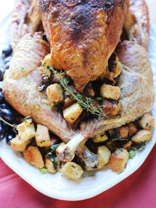 Pro tip: Cut turkey into pieces before cooking to save time