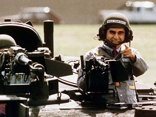Trump jokes about Michael Dukakis' tank photo during 1988 election
