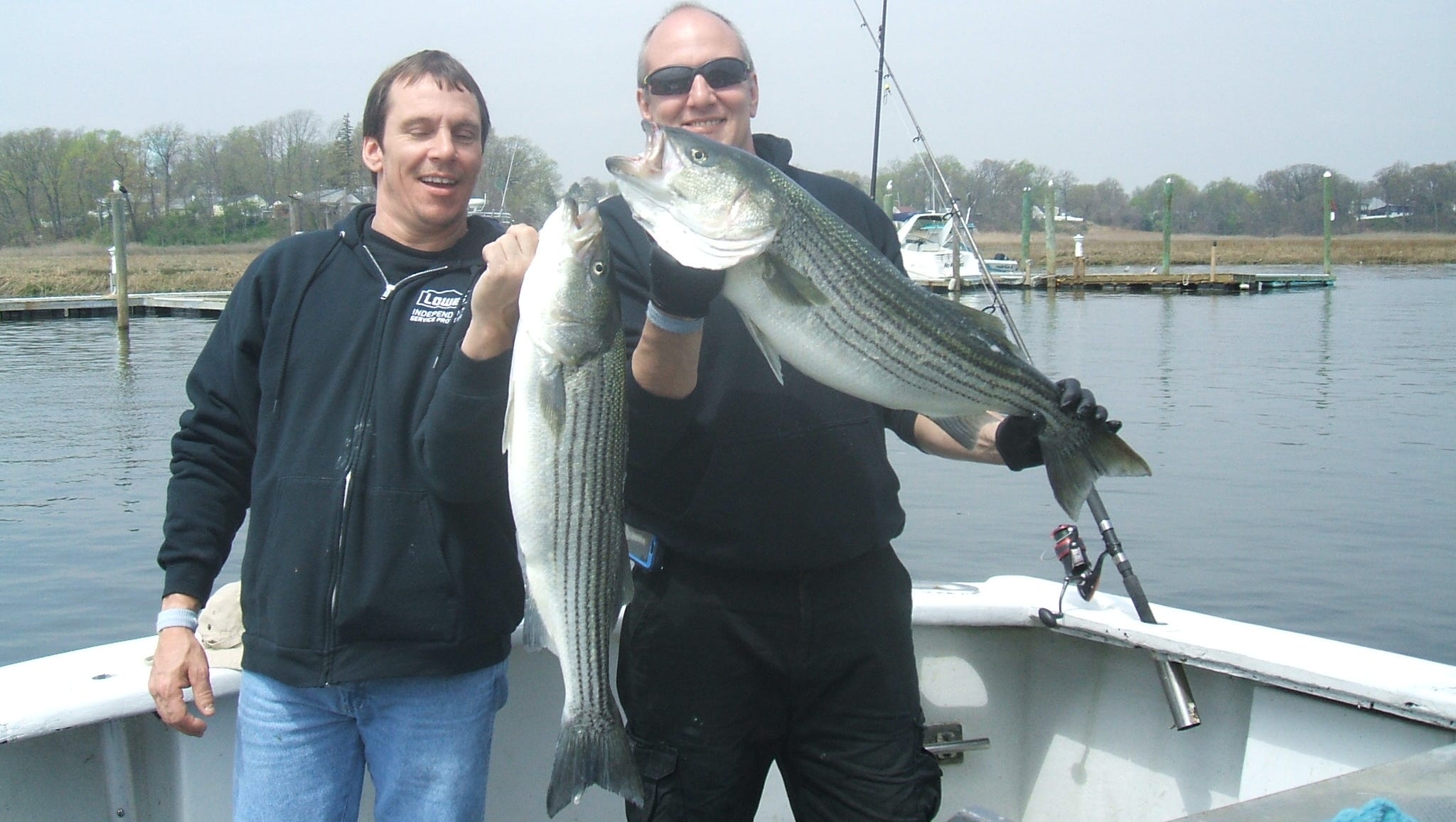 Big bluefish crash, blitz Manasquan Inlet