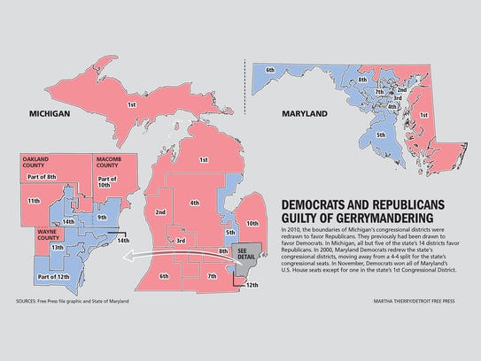 Michigan State Congressional District Map