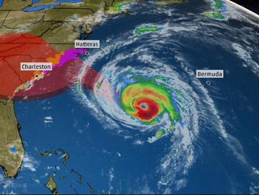Hurricane Florence is massive compared to Kentucky, Indiana