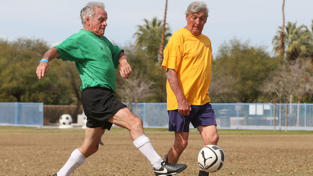 Everyone on the field is 75 or older, but this soccer game is as ...
