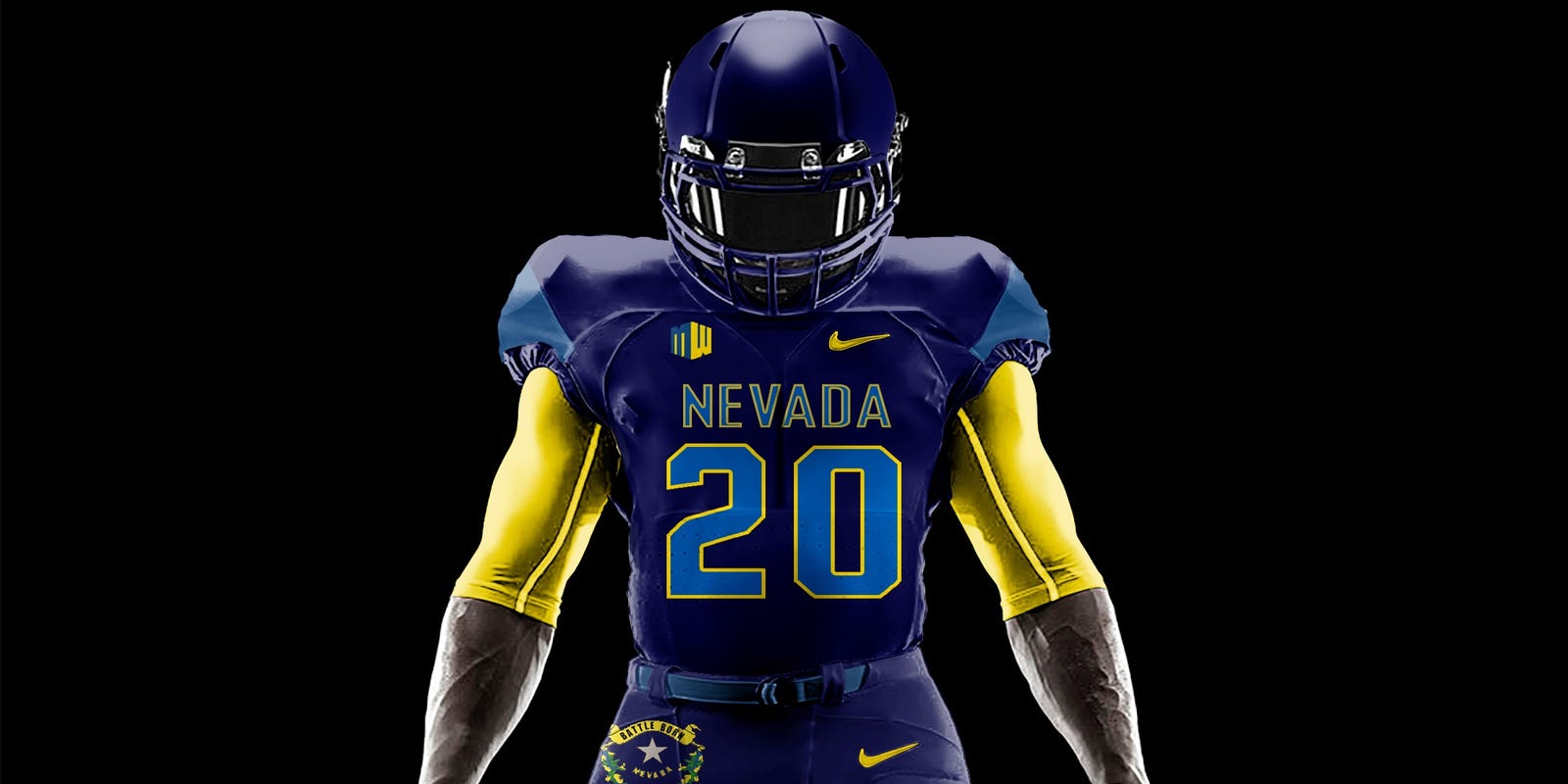 Nevada state flag + Wolf Pack uniforms = Awesome