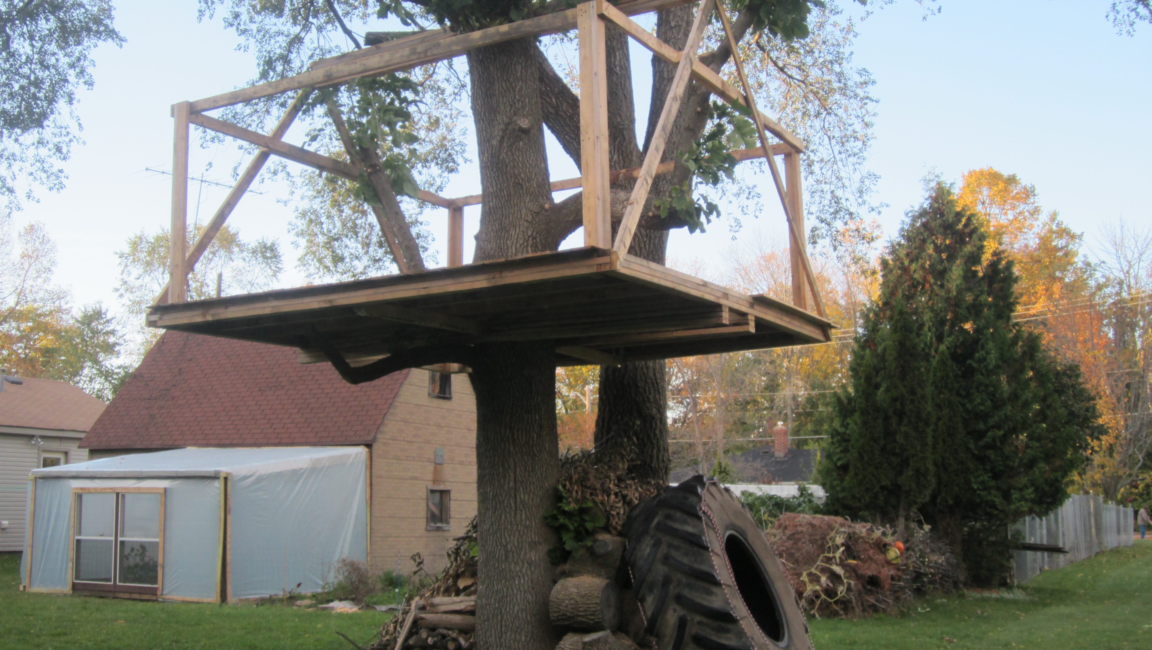 Family bids farewell to custom tree fort