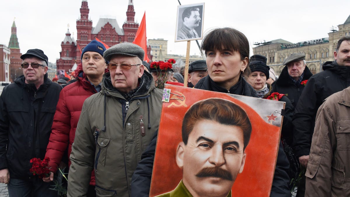 Russians mark the 64th anniversary of Joseph Stalin's death