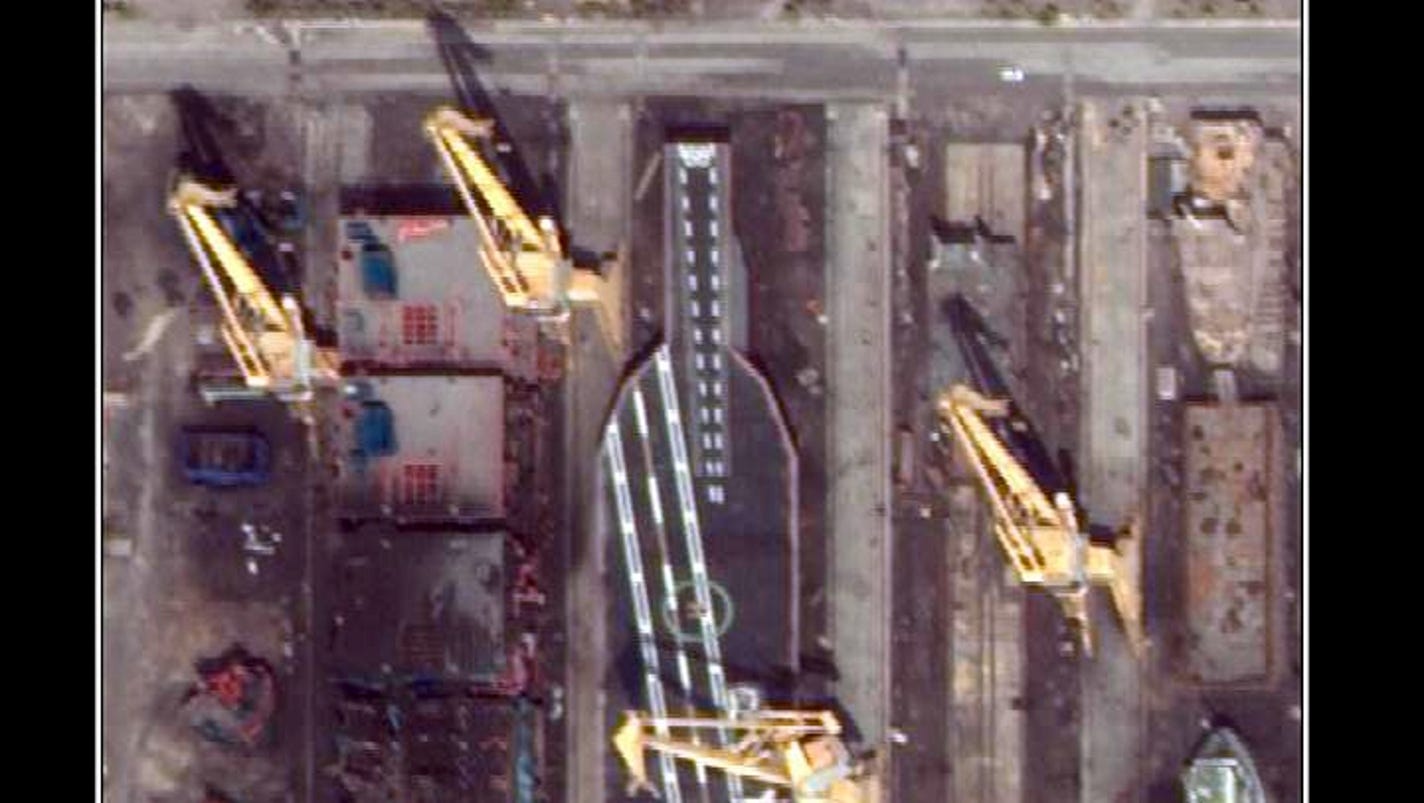 Iranians up to 'no good' with U.S. aircraft carrier mock-up