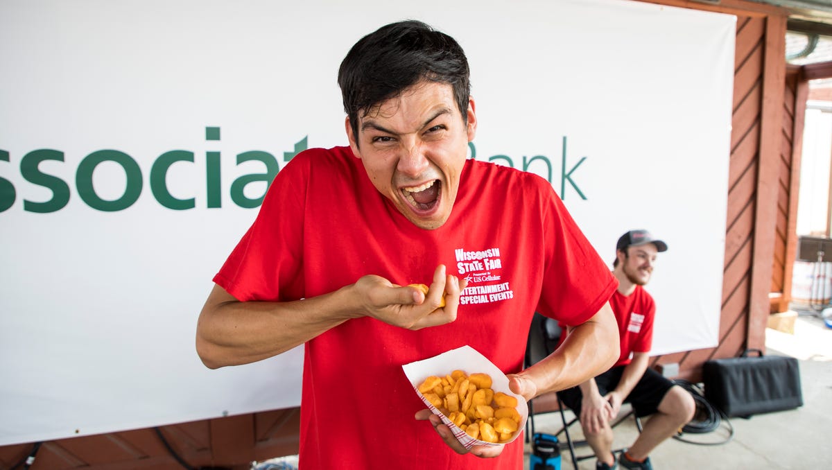 Photos: Wisconsin State Fair cheese curd eating contest