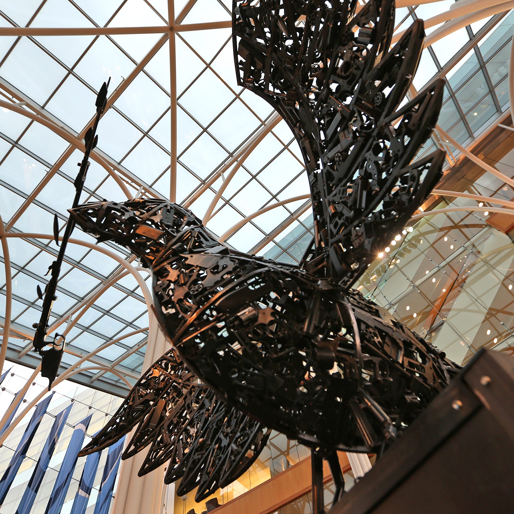 5 things to know about sculpture made of destroyed guns