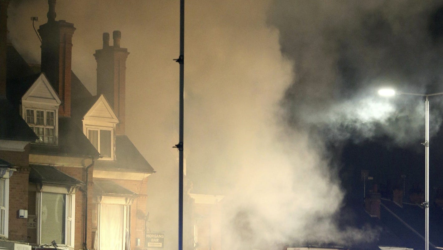 Central England explosion sends four to hospital