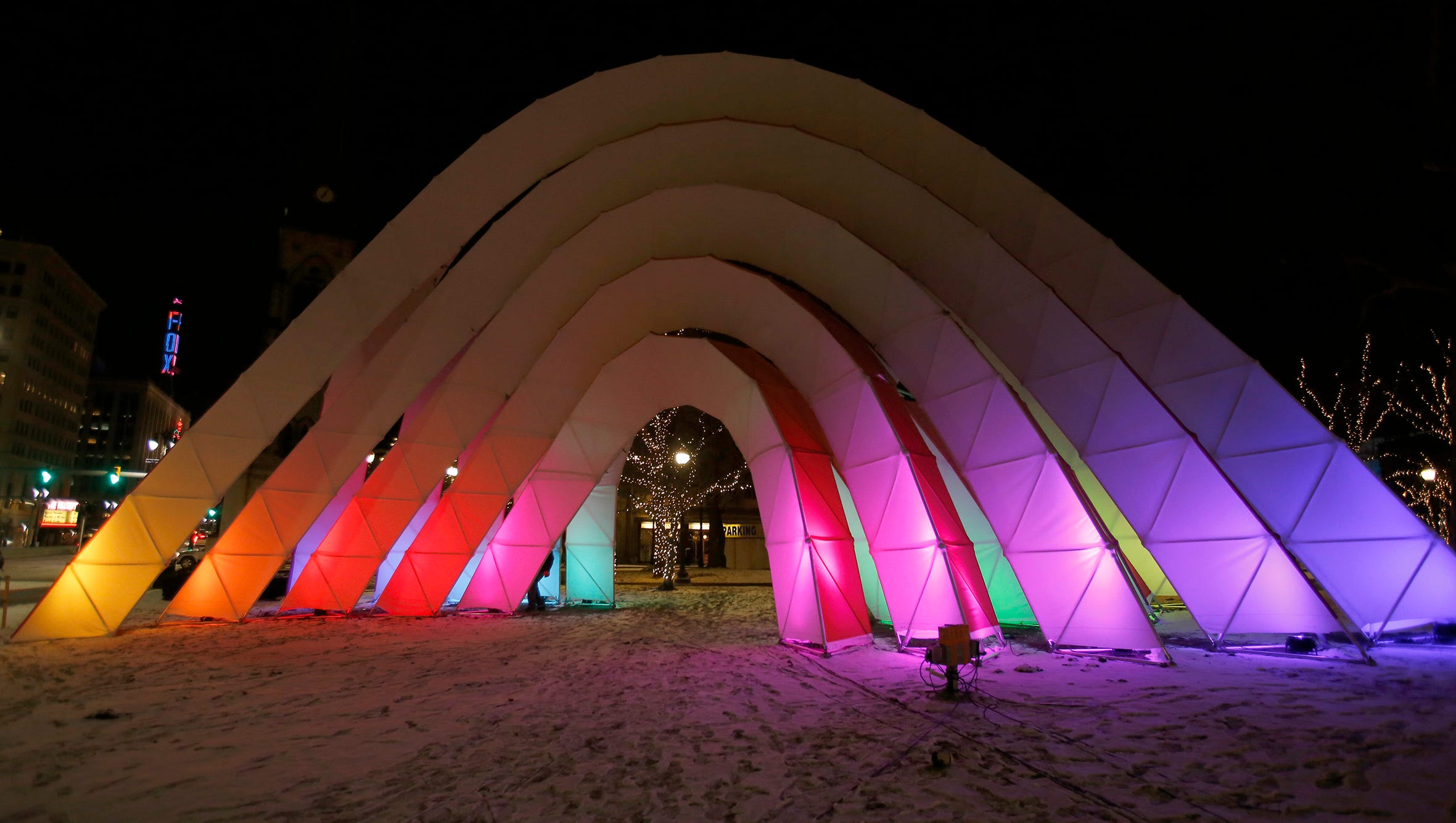 New lighted art project will illuminate downtown Detroit for auto show