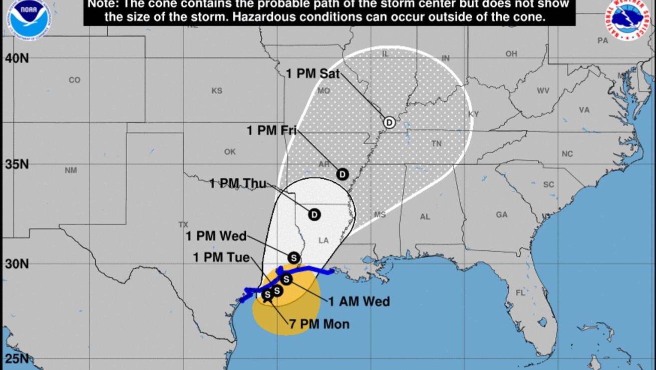 Hurricane Harvey might strike Memphis as a rainy tropical depression