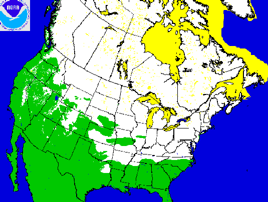 North American snow cover at 3rd-highest level on record