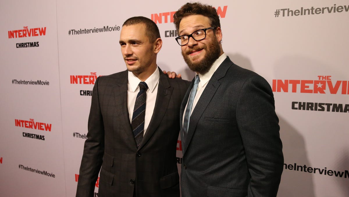 Stars walk the red carpet at 'The Interview' premiere