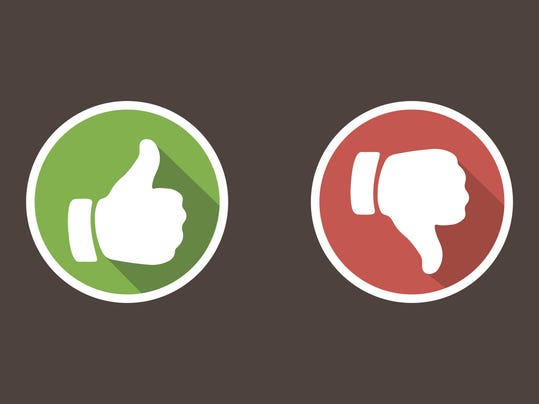 Thumbs up, thumbs down