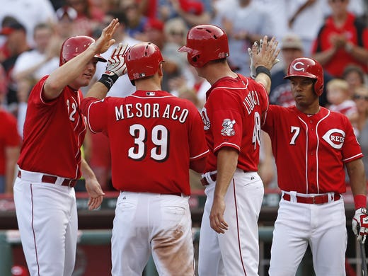 This time, eight-run lead is enough for Reds