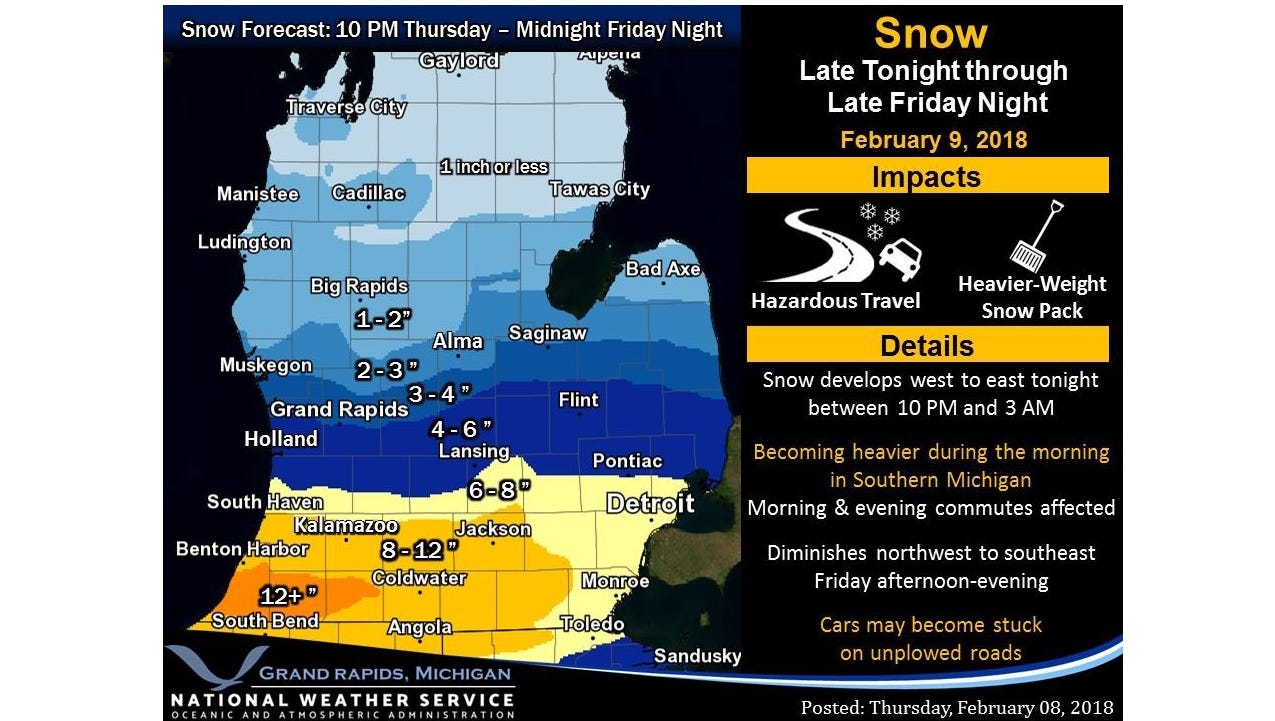 Snow in Michigan: Live metro Detroit weather and traffic updates