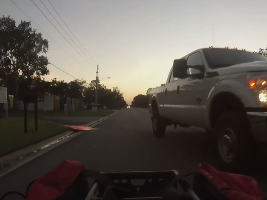 Bonita cyclist captures road rage in Naples