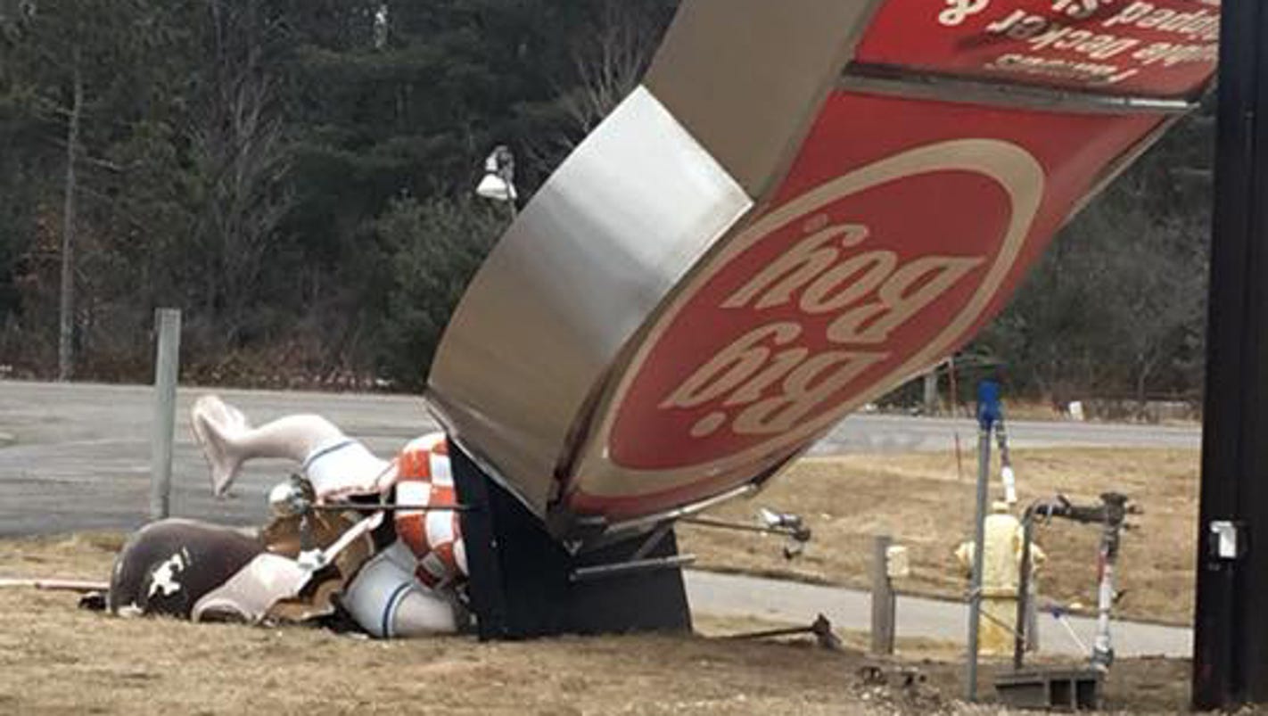 Fallen Big Boy sign in Michigan's Up North goes viral